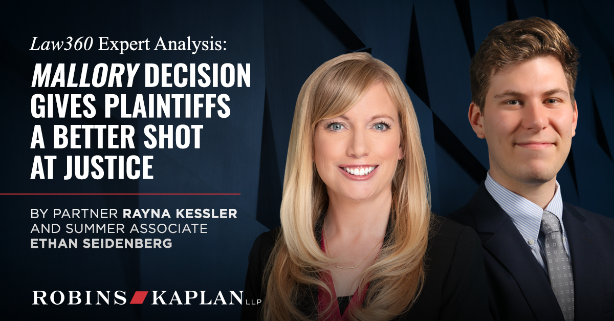 Mallory Gives Plaintiffs a Better Shot at Justice By Rayna Kessler and ...