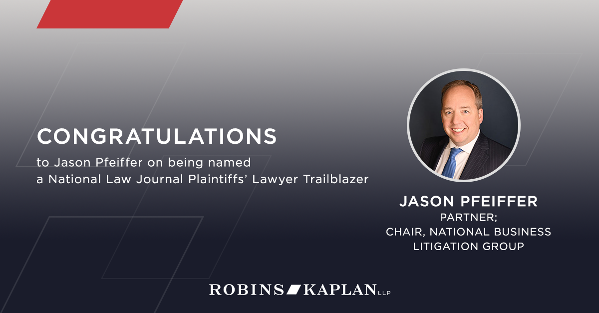 Attorney Jason Pfeiffer Named to National Law Journal’s Plaintiffs ...